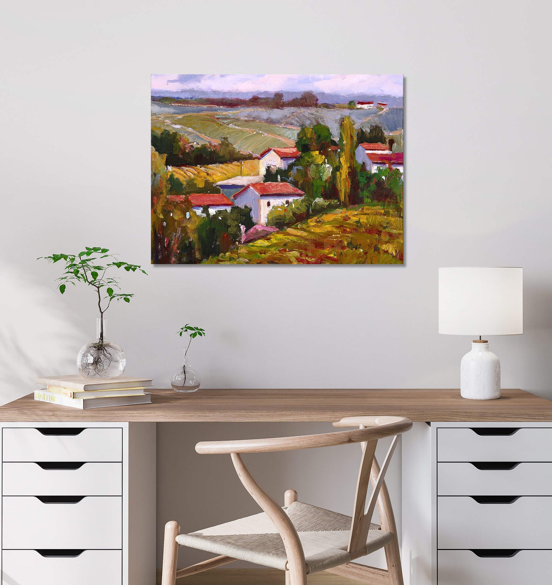 John Beard Collection Chateau De La Grav by John Beard - Floater Frame ...