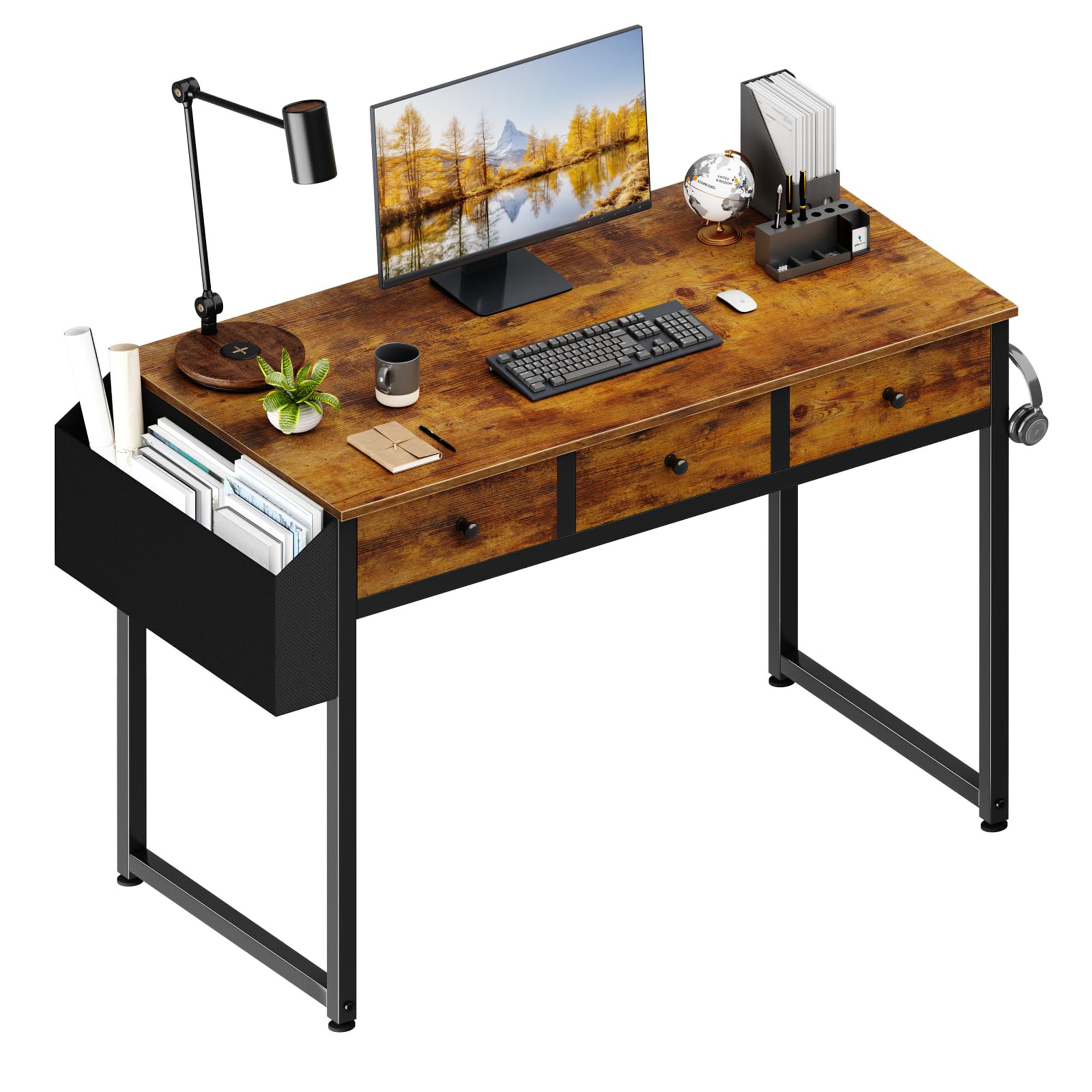 Inbox Zero 39 Inch Home Office Desks | Wayfair