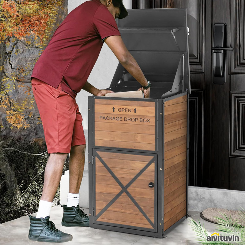 Aivituvin Metal Frame Package Delivery Boxe for Outside | Wayfair