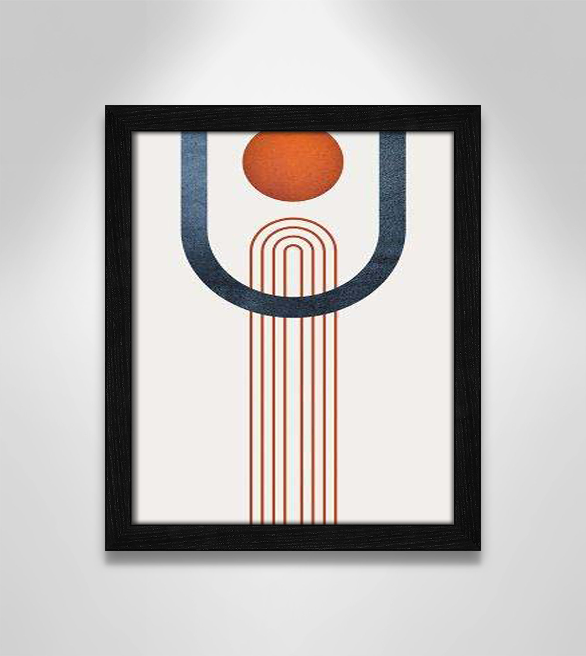 Casa Fine Arts Minimalist Mid Century Orange Navy III By Urban Epiphany ...