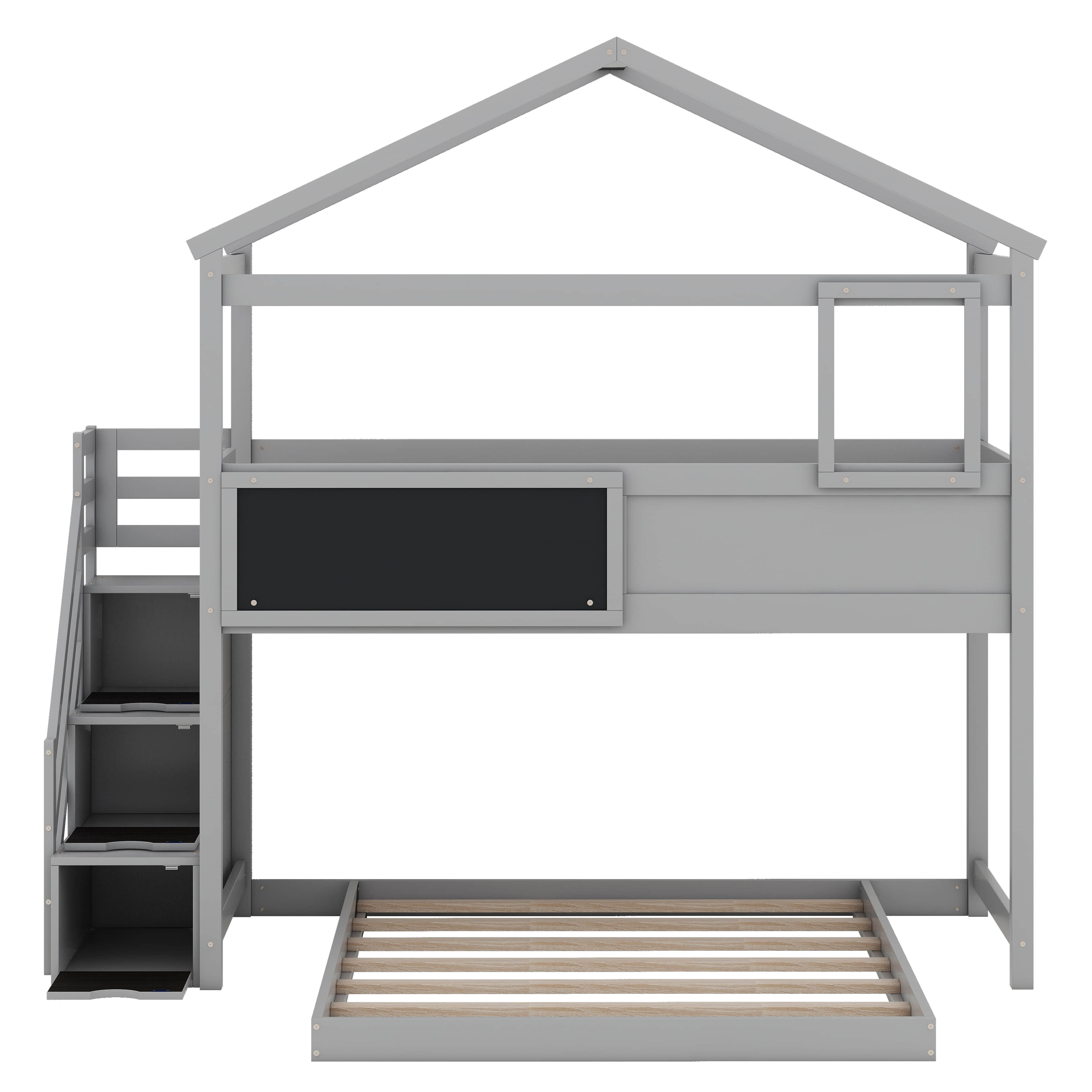Harper Orchard Filzer Kids Twin Over Full Bunk Bed | Wayfair