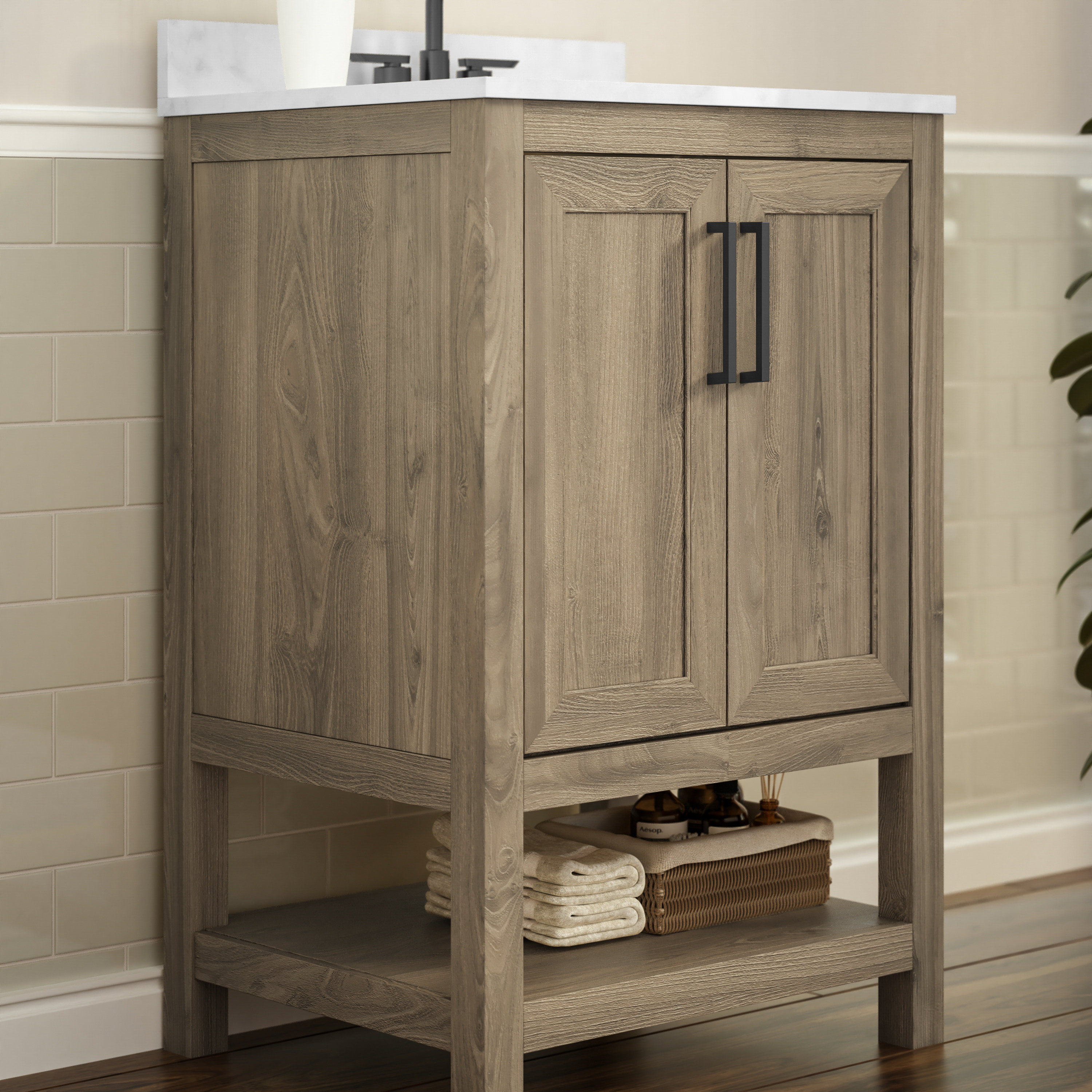 Winston Porter Canita 24'' Bathroom Vanity with Undermount Sink and ...