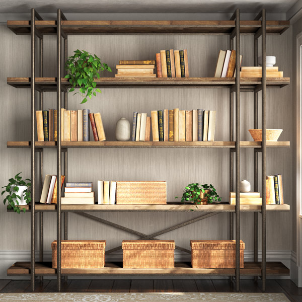Birch Lane™ Lieb 86" H x 94" W Metal Etagere Bookcase & Reviews | Wayfair