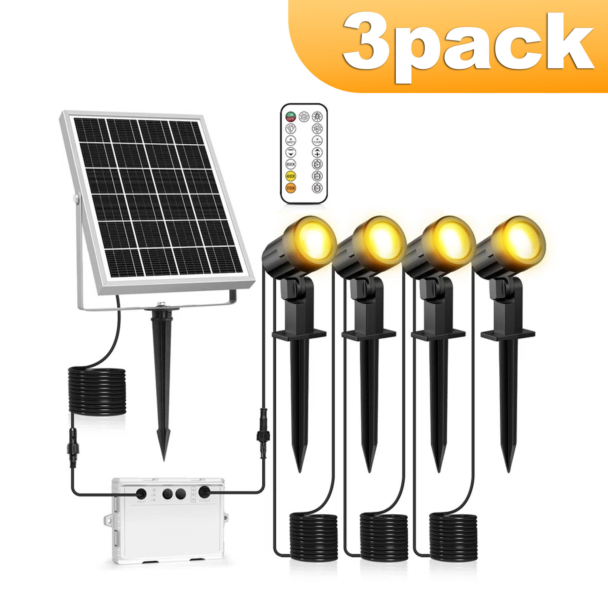 HOME LIGHTING GALLERY INC. Black Low Voltage Solar Powered Integrated ...