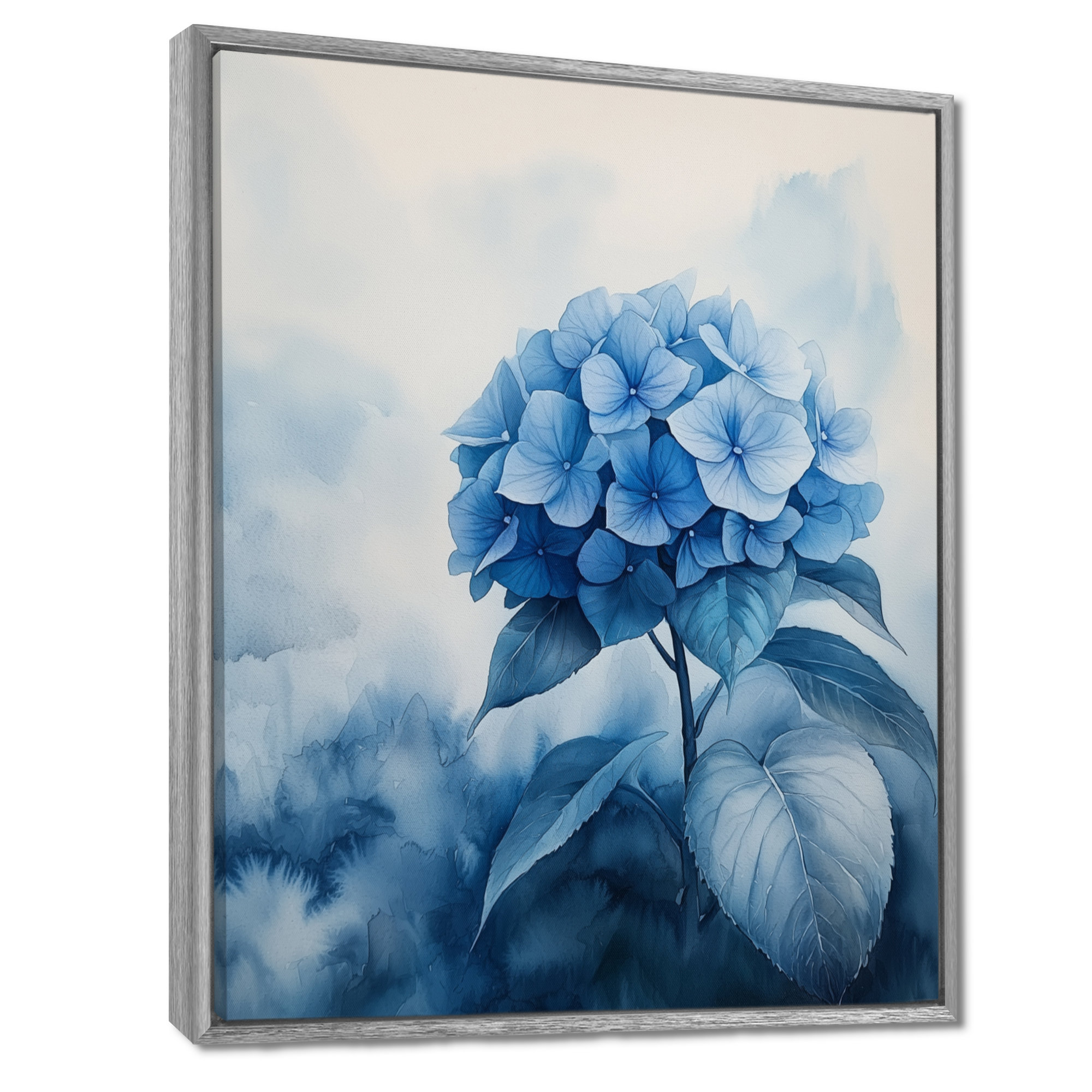 Winston Porter Hydrangeas In A Foggy Garden II - Hydrangea Canvas ...