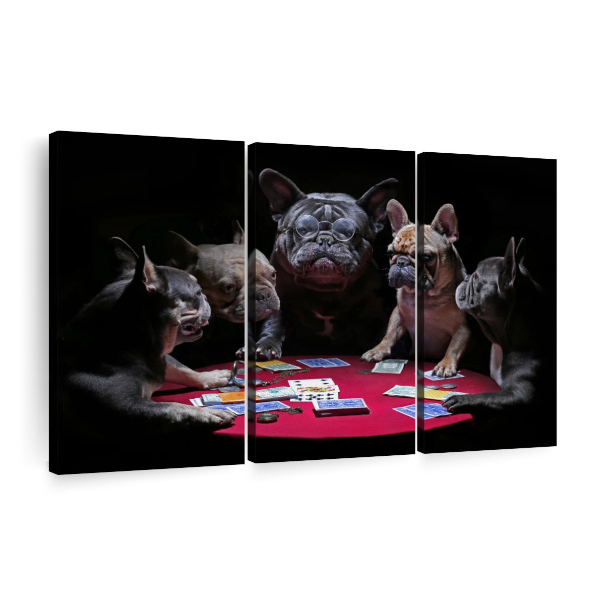 Trinx Dogs Play Poker 3 Pieces | Wayfair