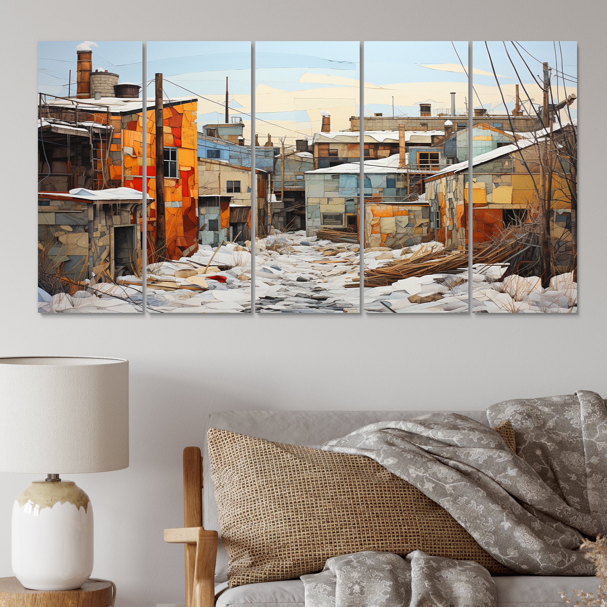 Red Barrel Studio® Winter Warehouse Palette II - Warehouses Metal Wall ...