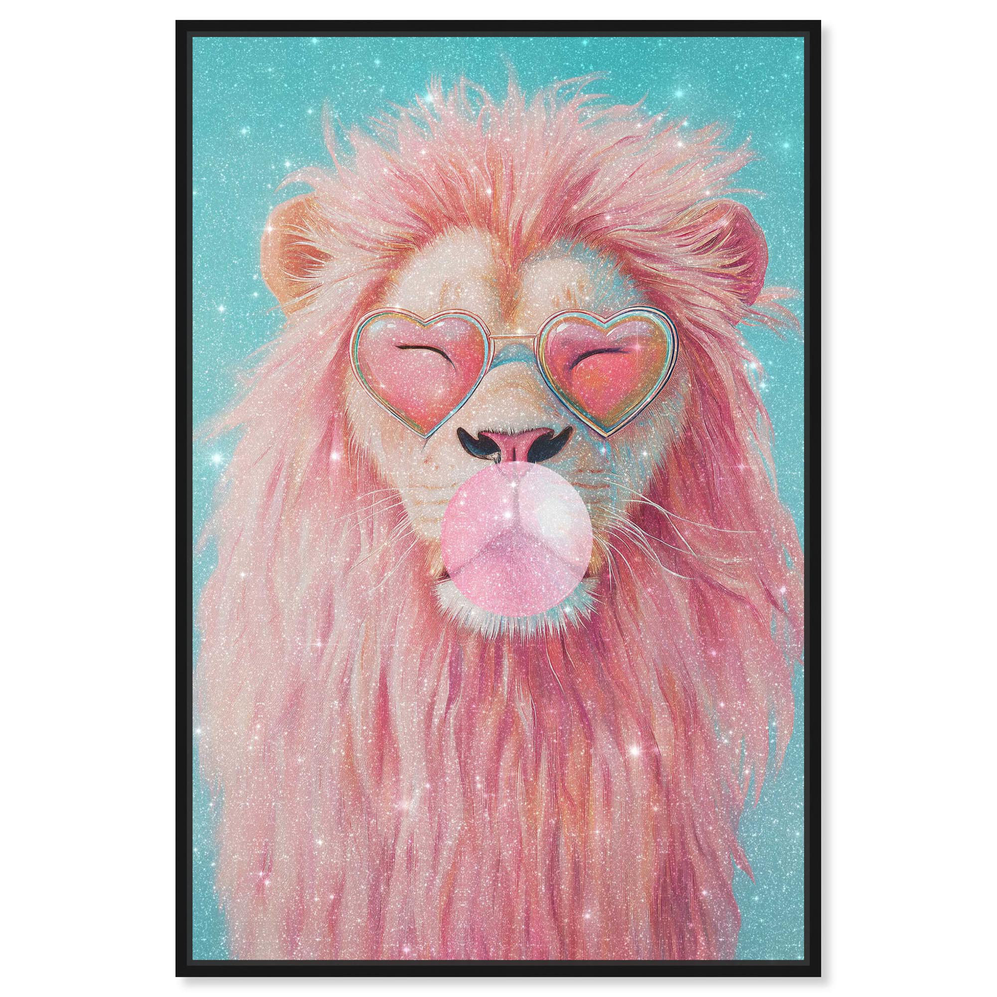 Everly Quinn Pastel Lion Bubblegum Canvas Glam Wall Decor by - Wayfair ...