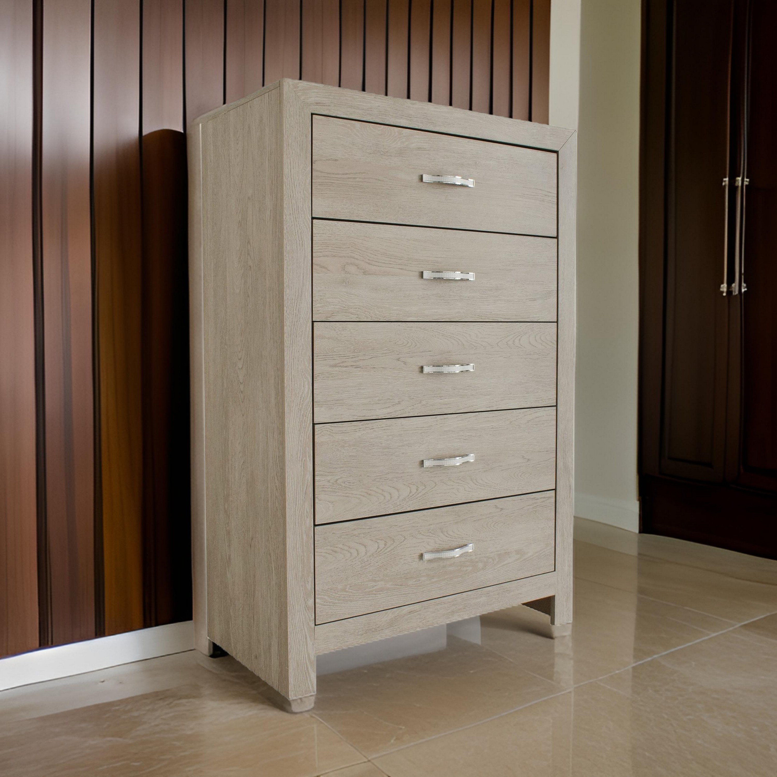 Wade Logan Breydan 5 Drawer 31.5'' W Solid Wood Chest - Wayfair Canada