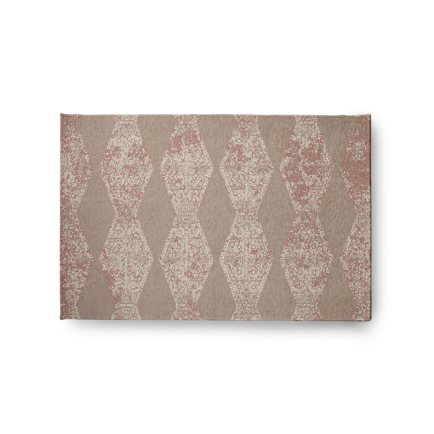 Bungalow Rose Xenia Geometric Machine Woven Chenille Area Rug in Brown ...