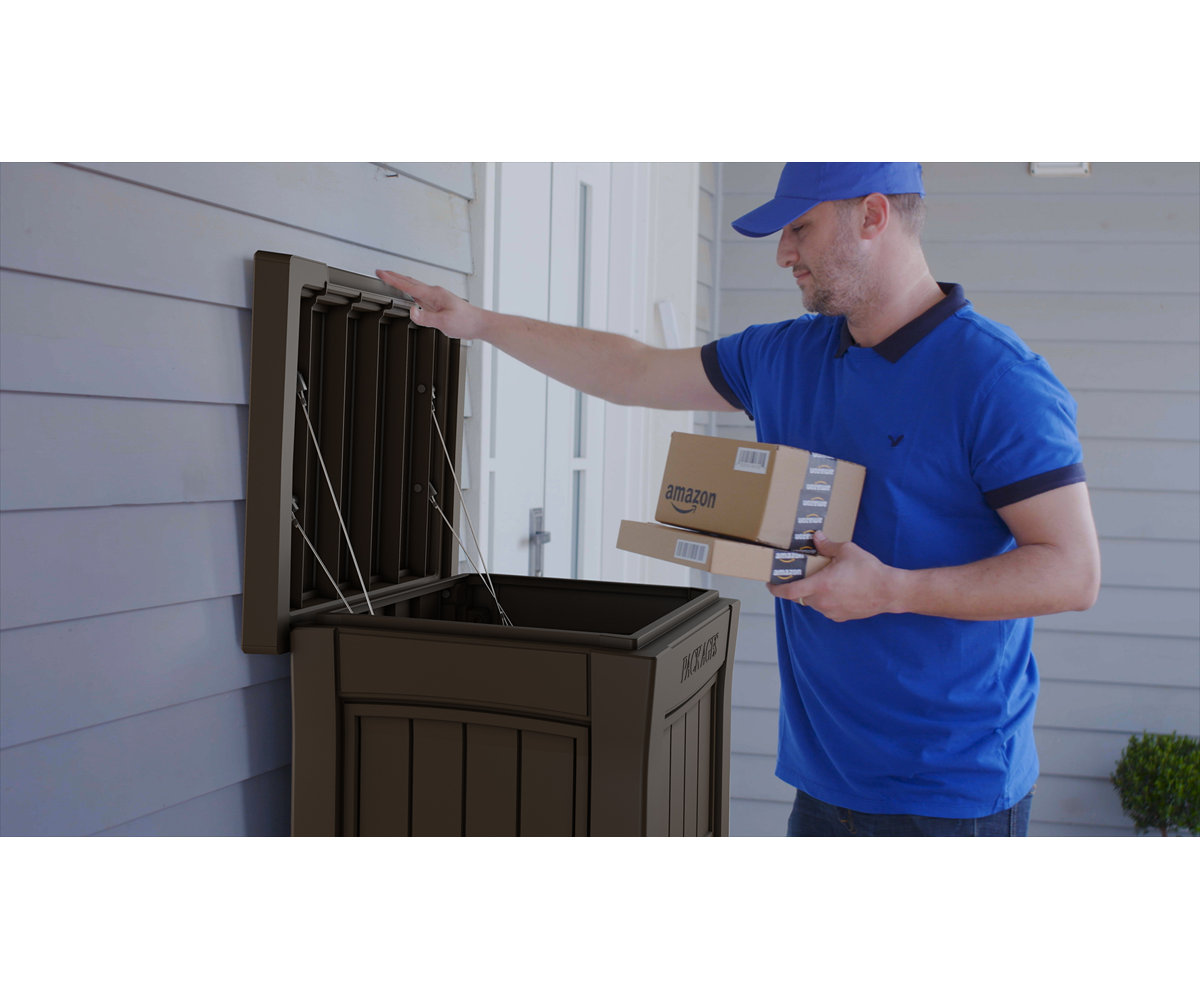 Keter Secure Outdoor Package Delivery Lockable Box For Porch Or Office ...