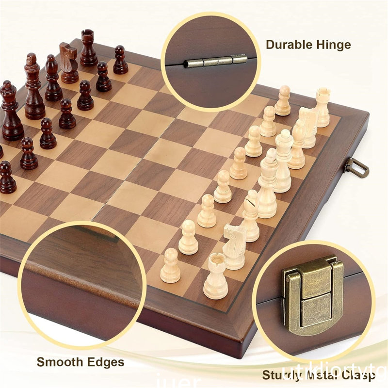 MAKBEZ Wooden Folding Chess Set | Wayfair