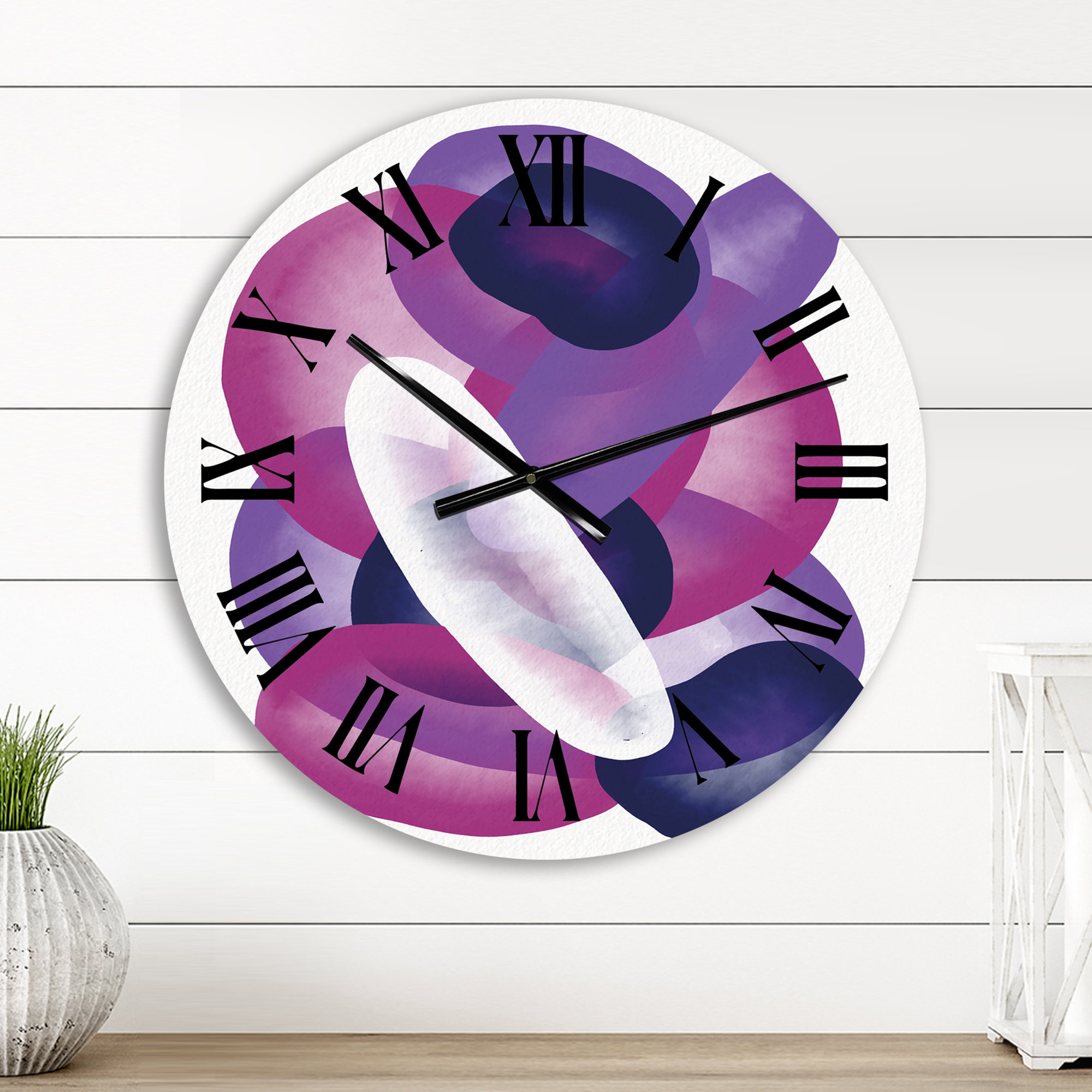 East Urban Home Abstract Organic Shapes in Retro Gradients XI Wall ...