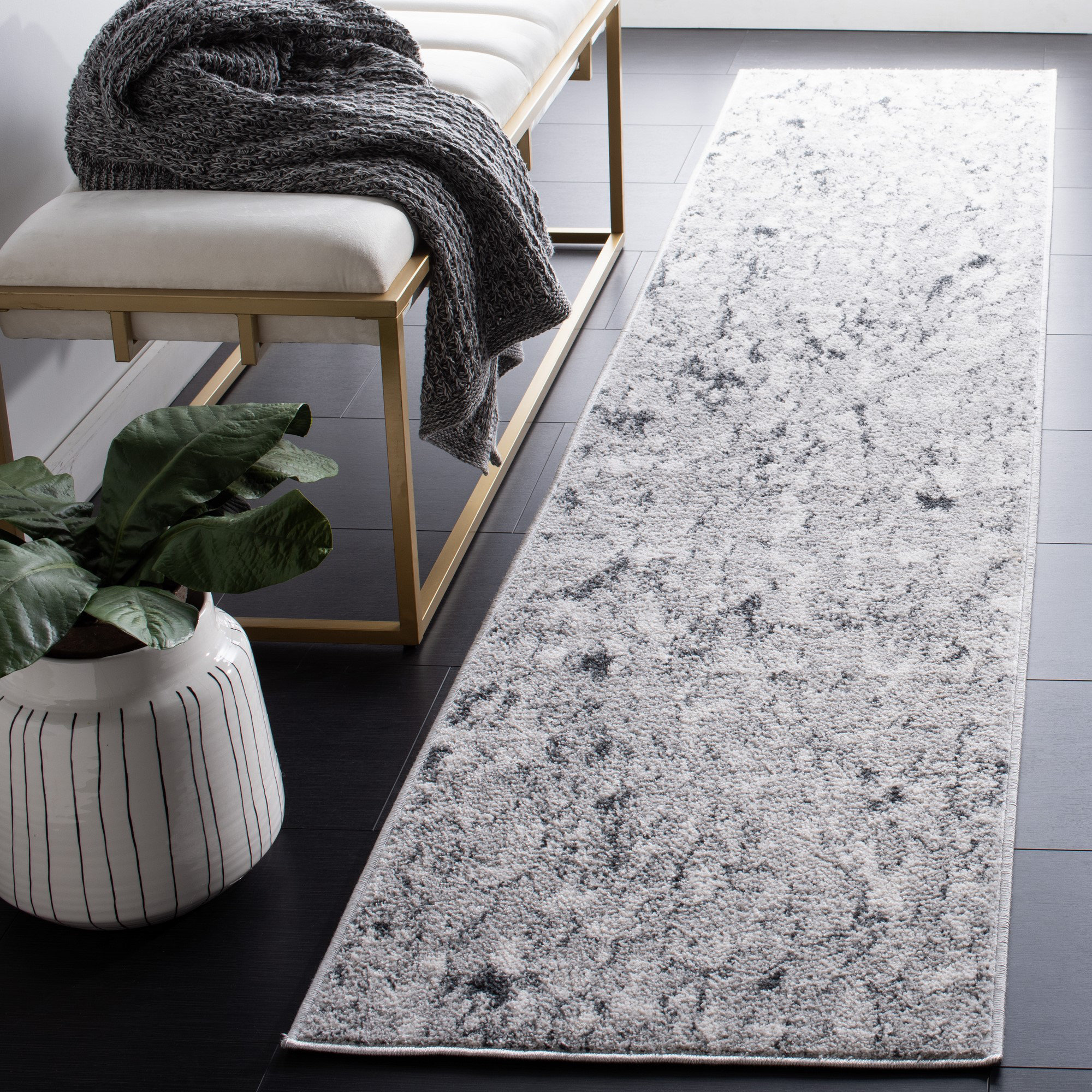 17 Stories Ethellee Performance Abstract Rug | Wayfair