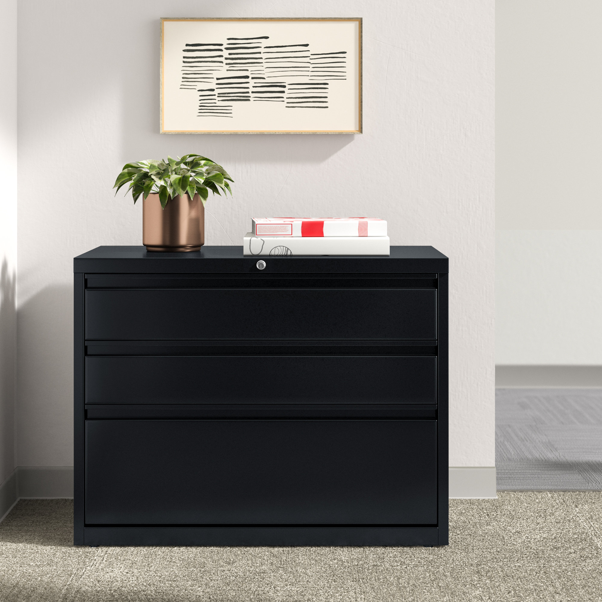 Upper Square™ Harietta 3 Drawer Lateral Filing Cabinet | Wayfair