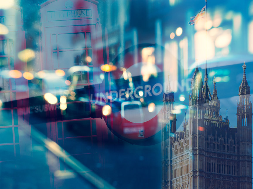 Wrought Studio™ London Collage by Sonja Quintero - Graphic Art Print on ...