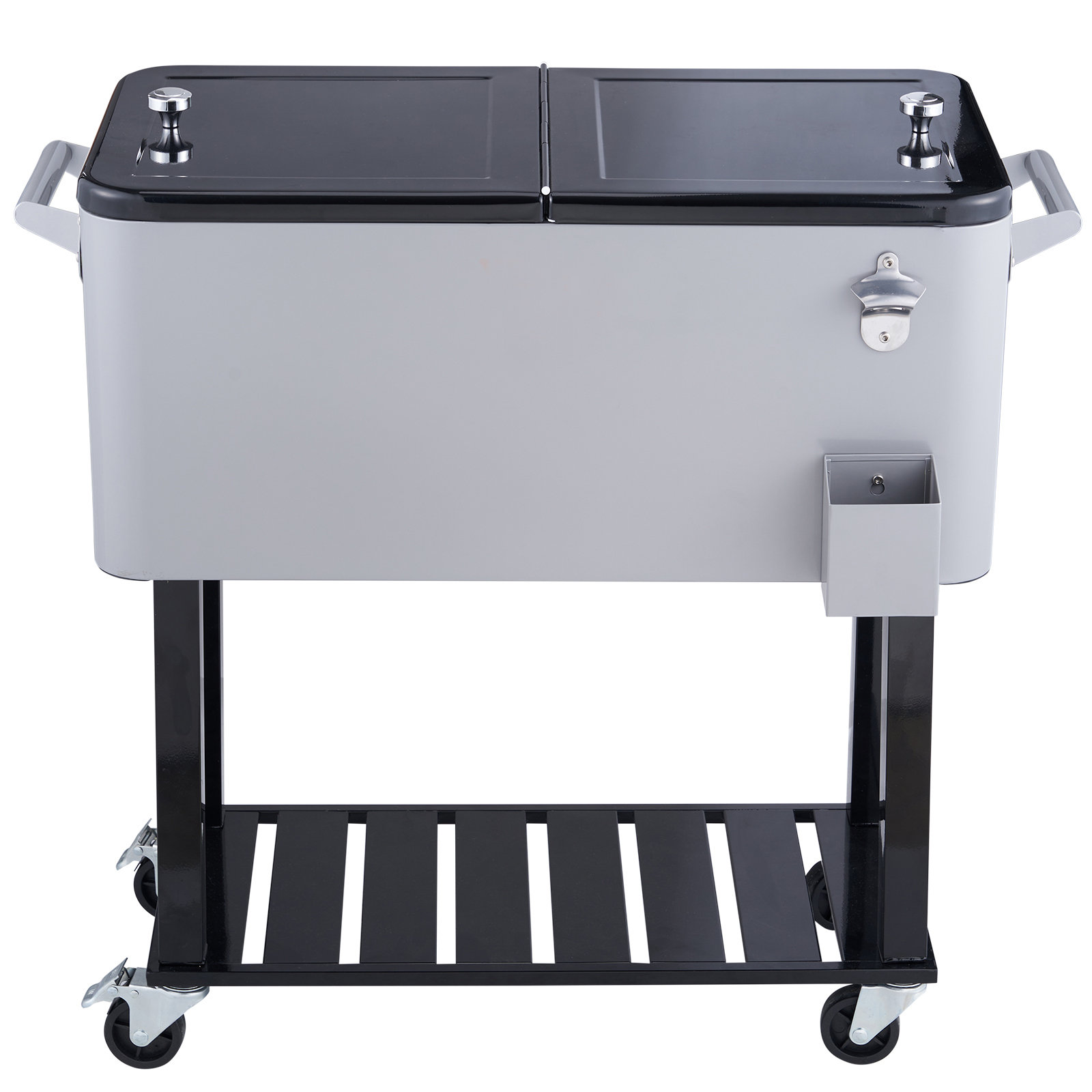 Stellweilan Tessberg Rolling Ice Chest Cooler Cart 80 Quart, Portable ...
