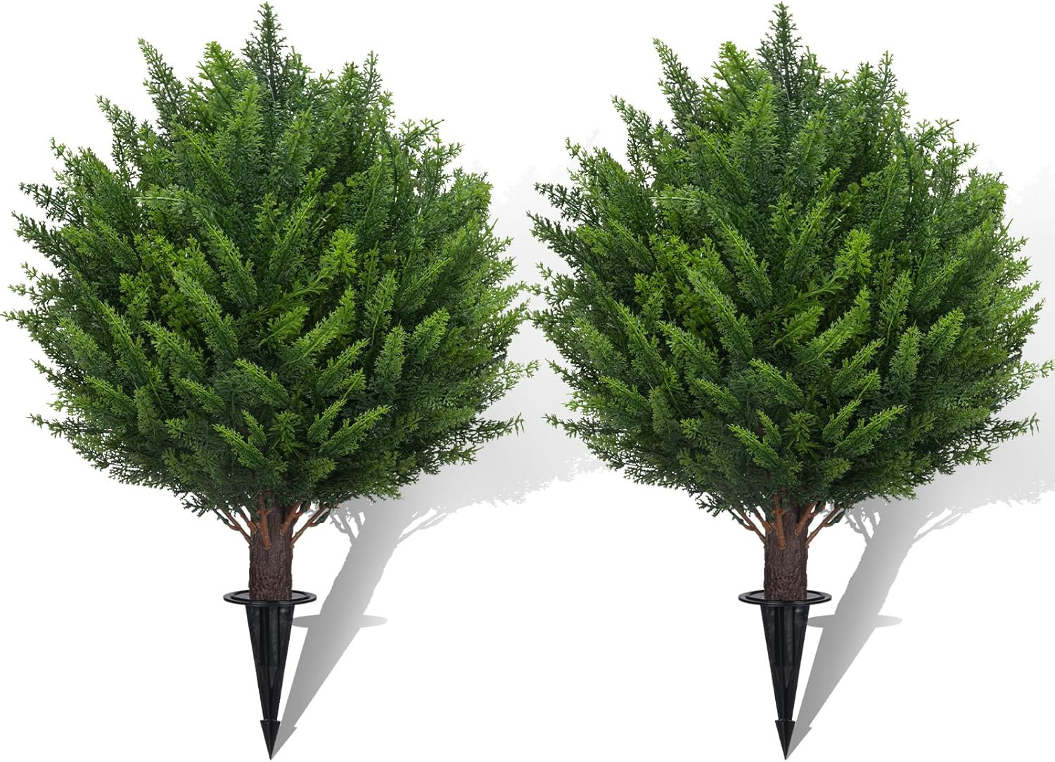Wildon Home® Artificial Cedar Topiary Ball Trees With Ground Spike, Set ...