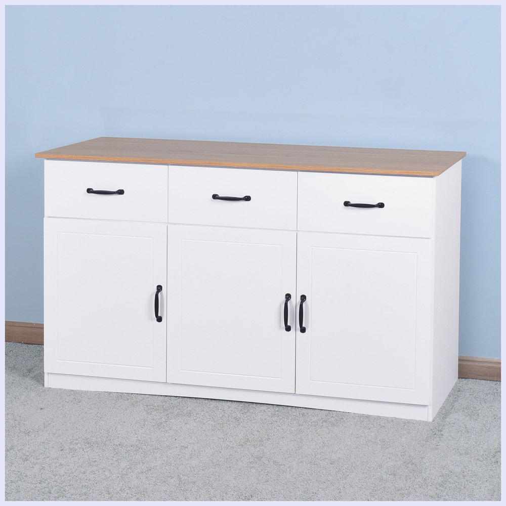 Ebern Designs Modern Kitchen Sideboard with 3 Doors and 3 Drawers | Wayfair