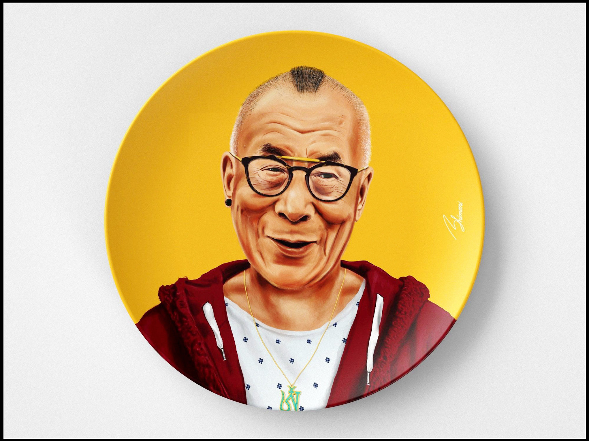 Everly Quinn Assiette-cadeau spirituelle ronde de 10 po Dalai - Wayfair ...