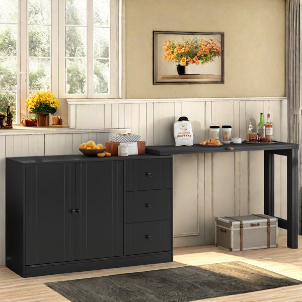 Ebern Designs Bonynge Innovative Sideboard with 2-Door, 3-Drawer Design ...