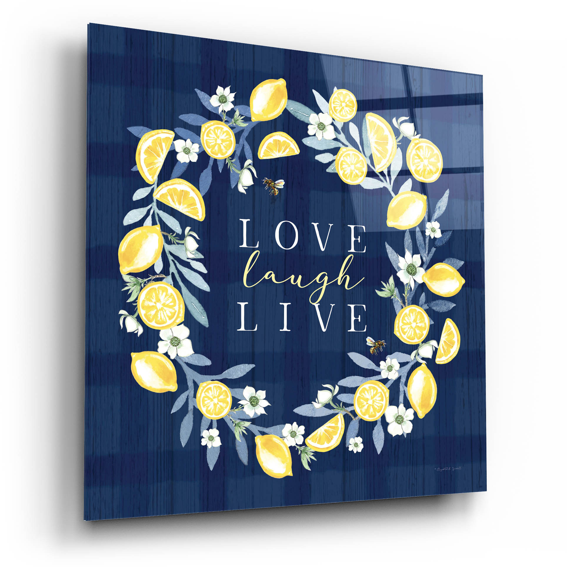 Winston Porter 'Live Laugh Love Lemon Wreath' by Elizabeth Tyndall ...