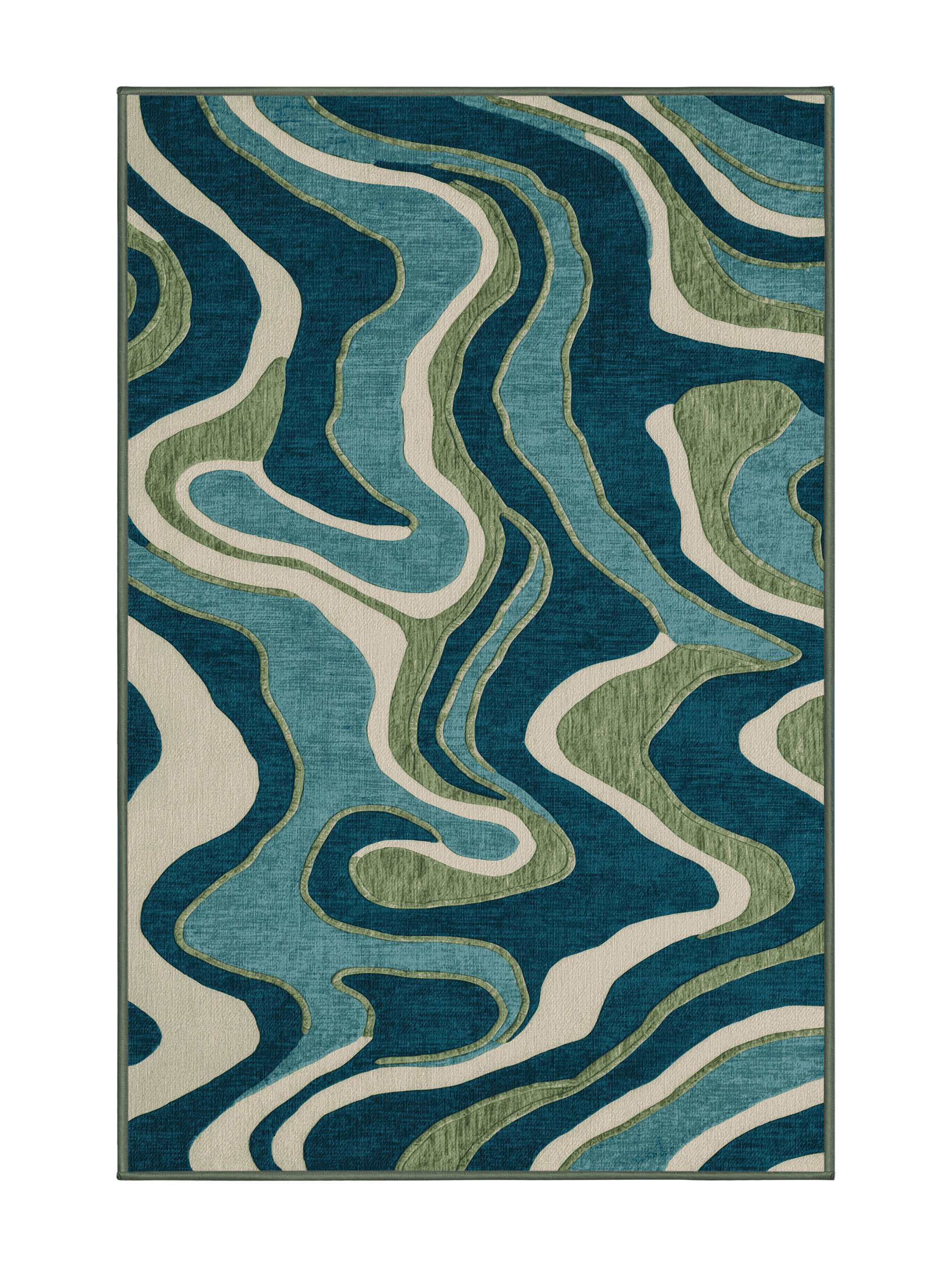 Ophelia & Co. Machine Washable Nature Green Area Rug | Wayfair