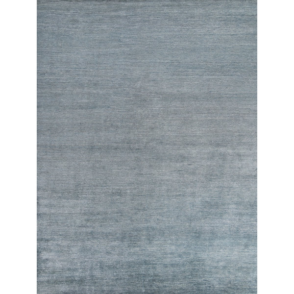 Exquisite Rugs Crush Hand-Knotted Aqua/Dark Aqua Area Rug | Wayfair