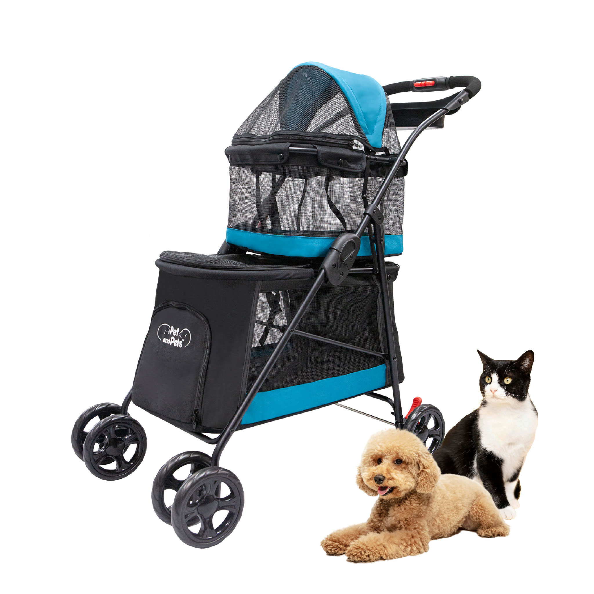Petique Pet and Pets Double Decker Pet Stroller & Reviews | Wayfair