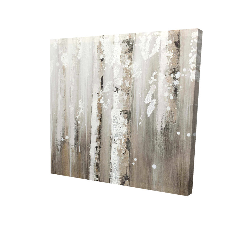 Begin Edition International Inc. Delicate birch trees - Beige canvas ...