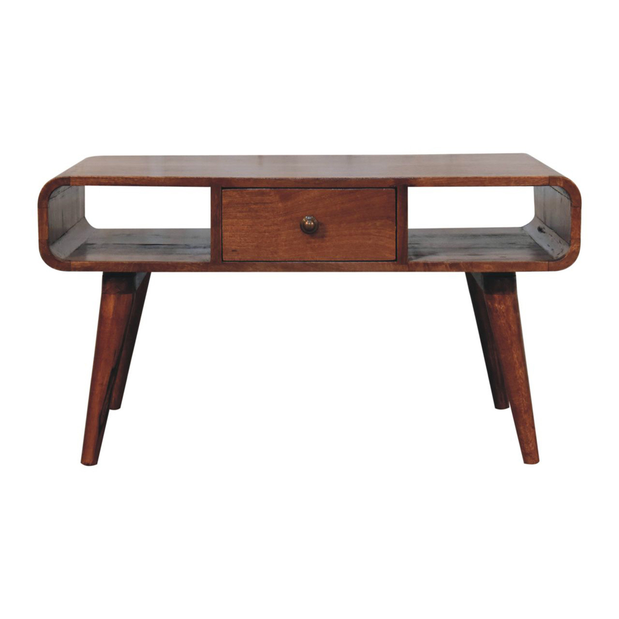George Oliver Curved Honey Caramel Coffee Table - Wayfair Canada