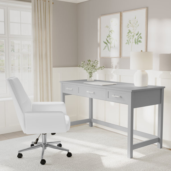Martha Stewart Hutton Shaker Style Home Office Desk With 3 Drawers ...