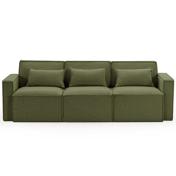 Ebern Designs Taufner 93'' Square Arm Modular Sofa "& Reviews" | Wayfair