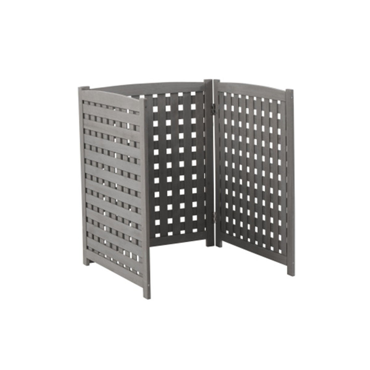 XINYUEHE 3-Panel Outdoor Air Conditioner Fence Screen, Outside Wood ...