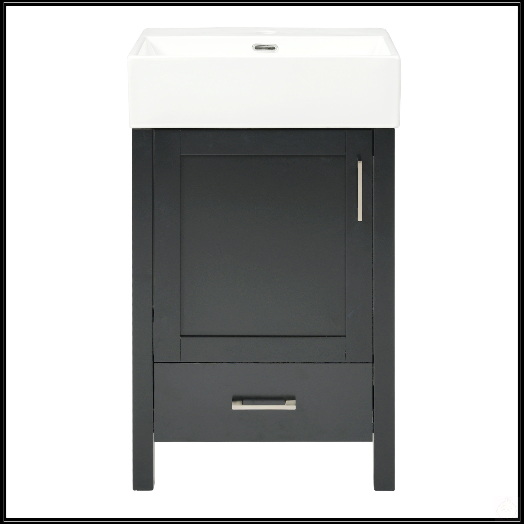 Latitude Run® 20.28'' Modern Bathroom Vanity With Ceramic Sink, Solid ...