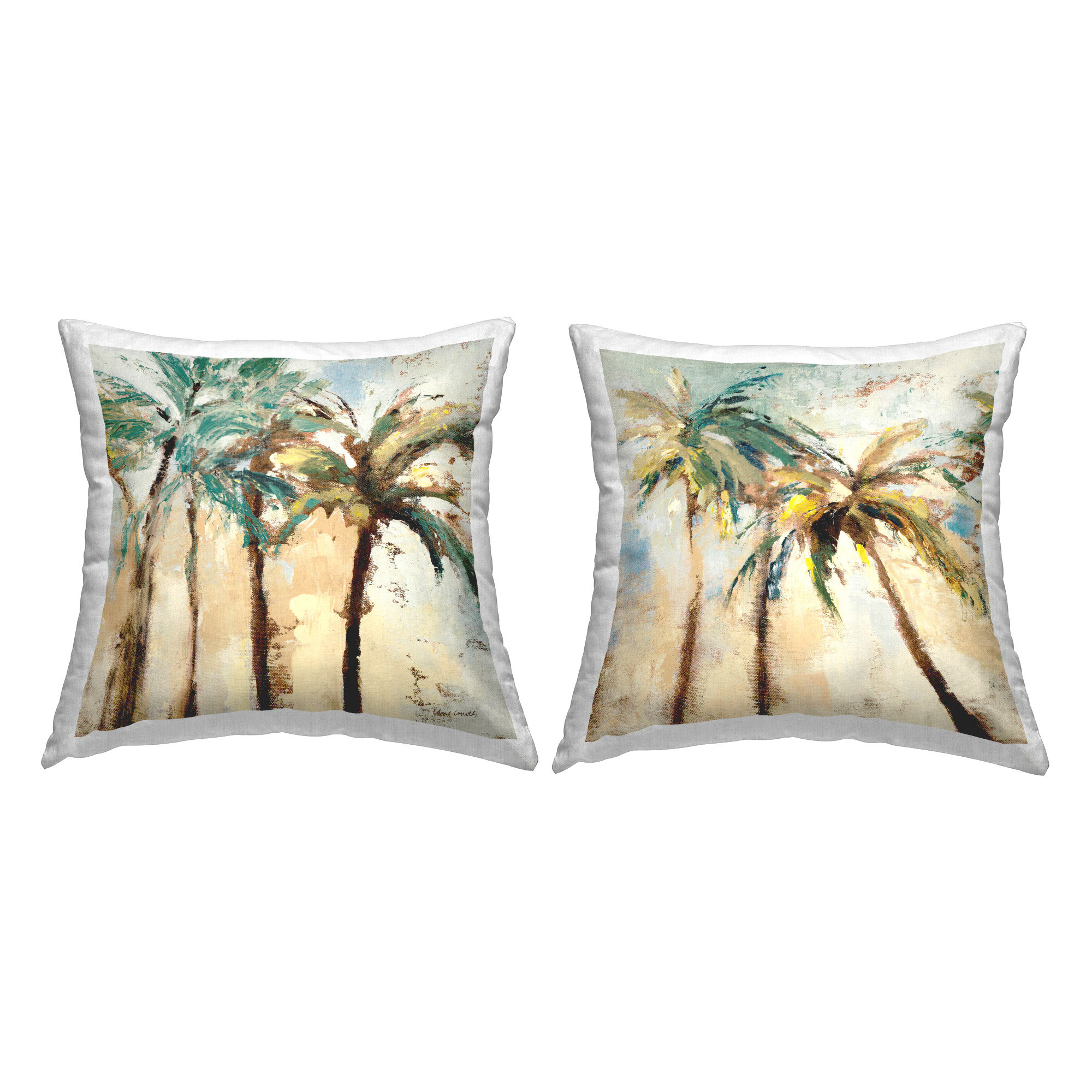 Stupell Industries Abstract Palm Trees Decorative Printed Throw Pillow ...