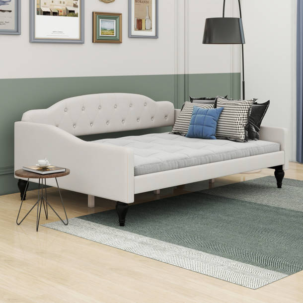Charlton Home® Dayanira Full/Double Upholstered Tufted Daybed | Wayfair