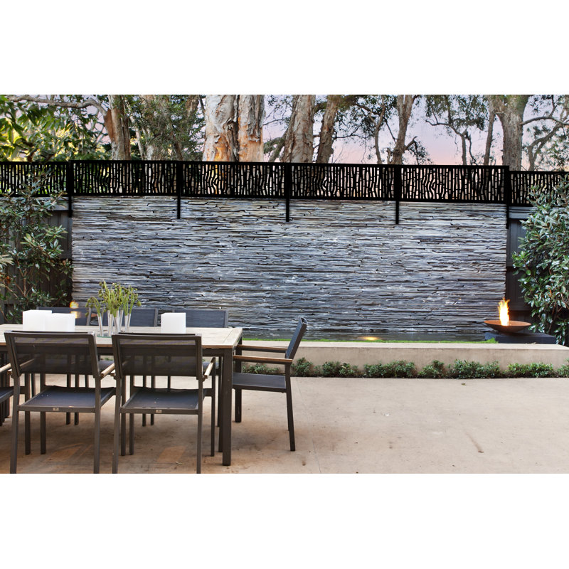 OUTDECO 16"x48" Outback Galvanized Steel Wall and Fence Extension ...