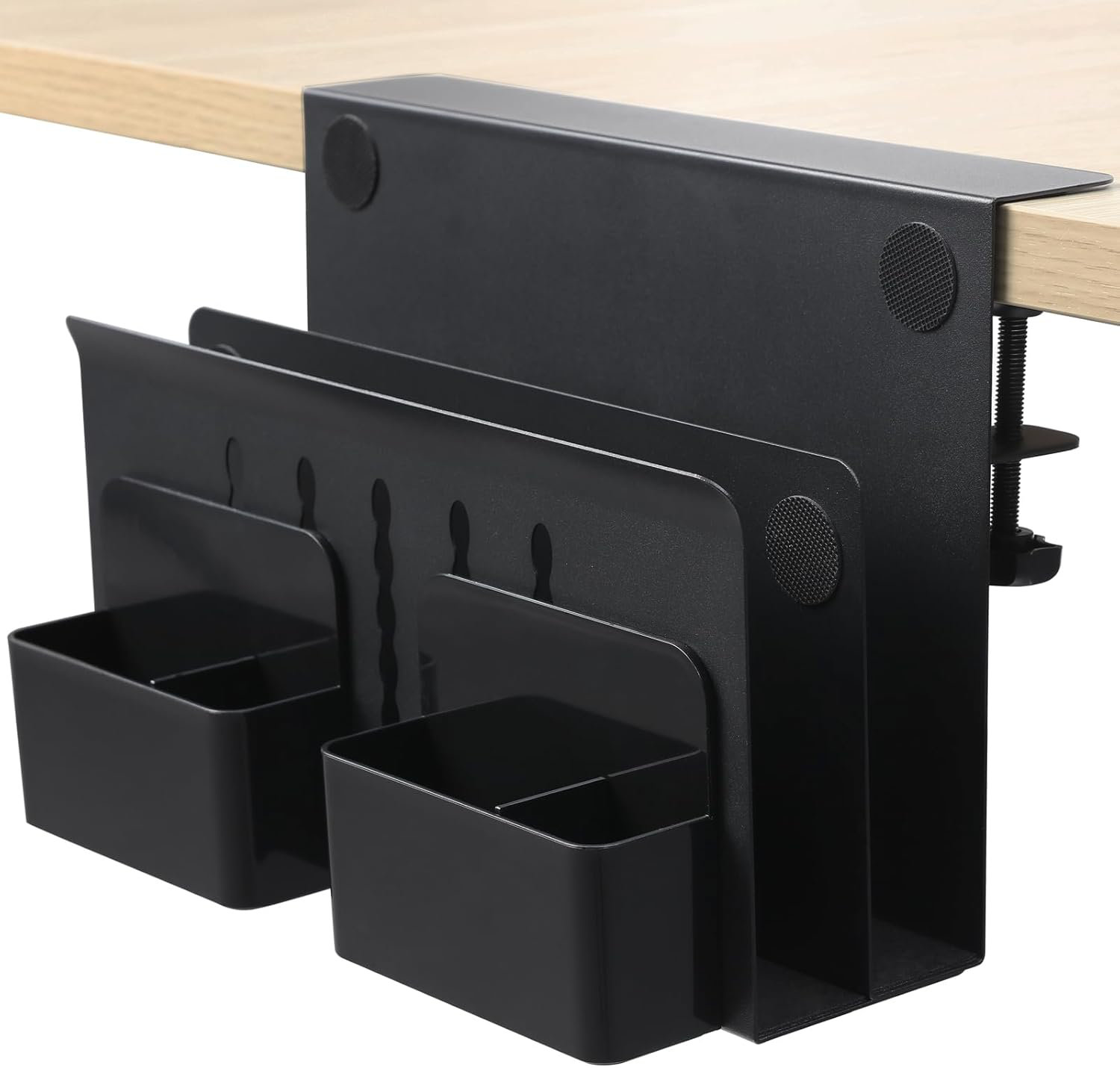 CHUANGWENYI Desk Side Storage, Under Desk Laptop Mount, Table Side ...