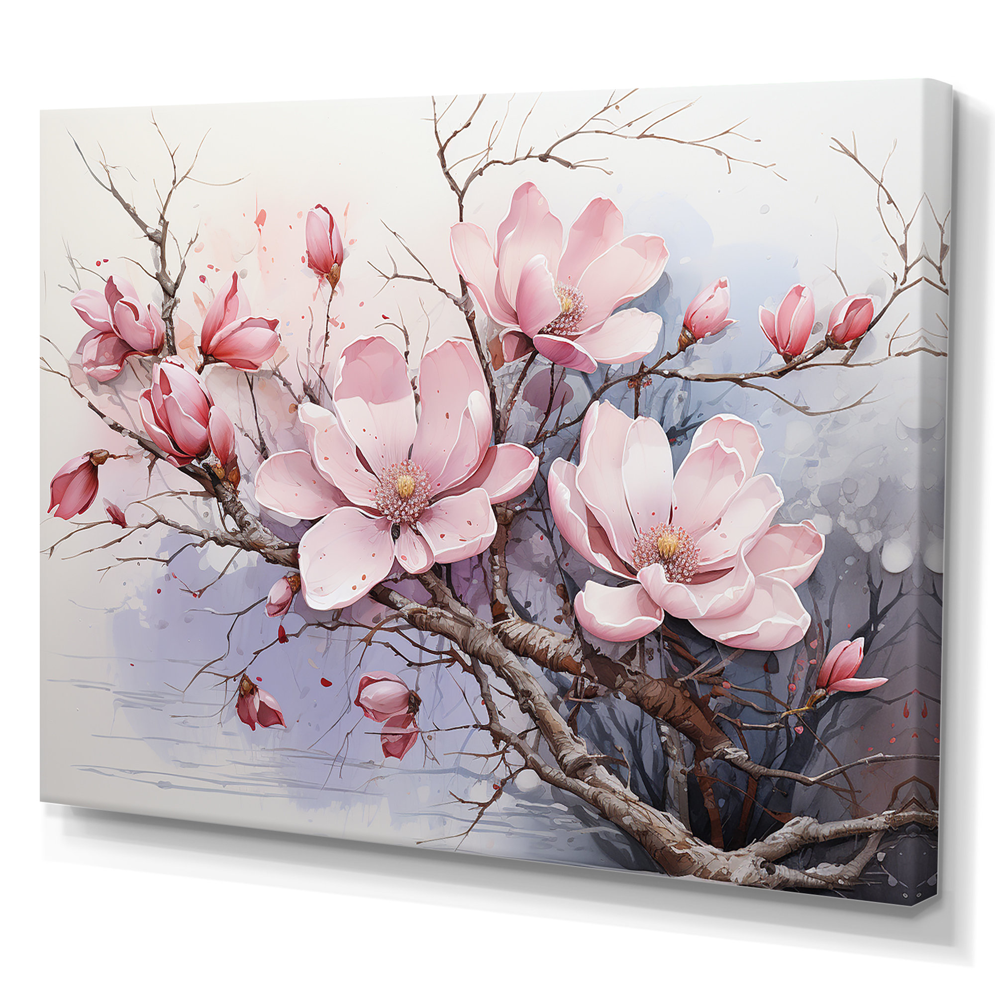 Winston Porter Lavish Magnolia Tree - Magnolias Canvas Wall Art ...