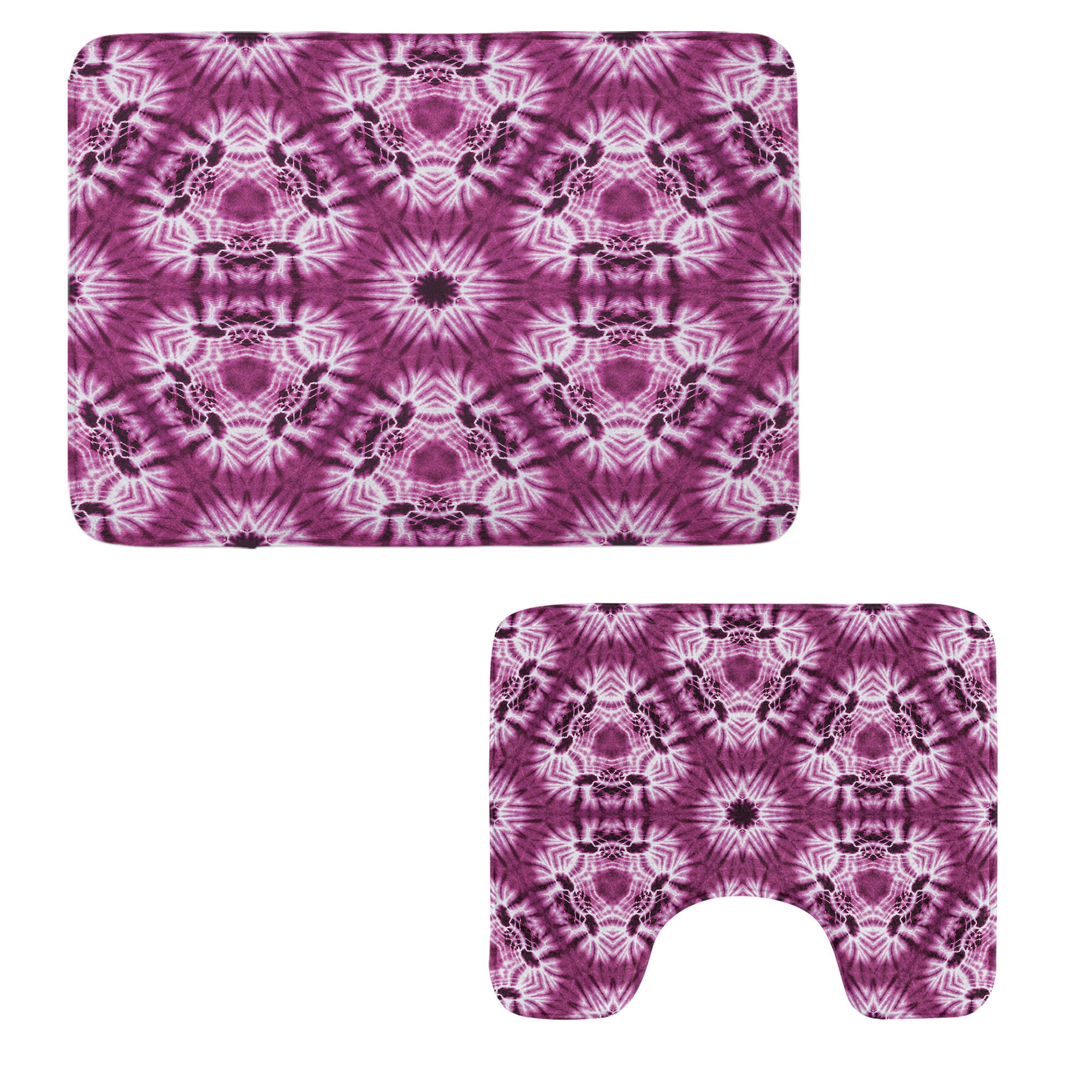 East Urban Home Purple Bathroom Rug Set 2 Pieces Rectangle & Contour ...