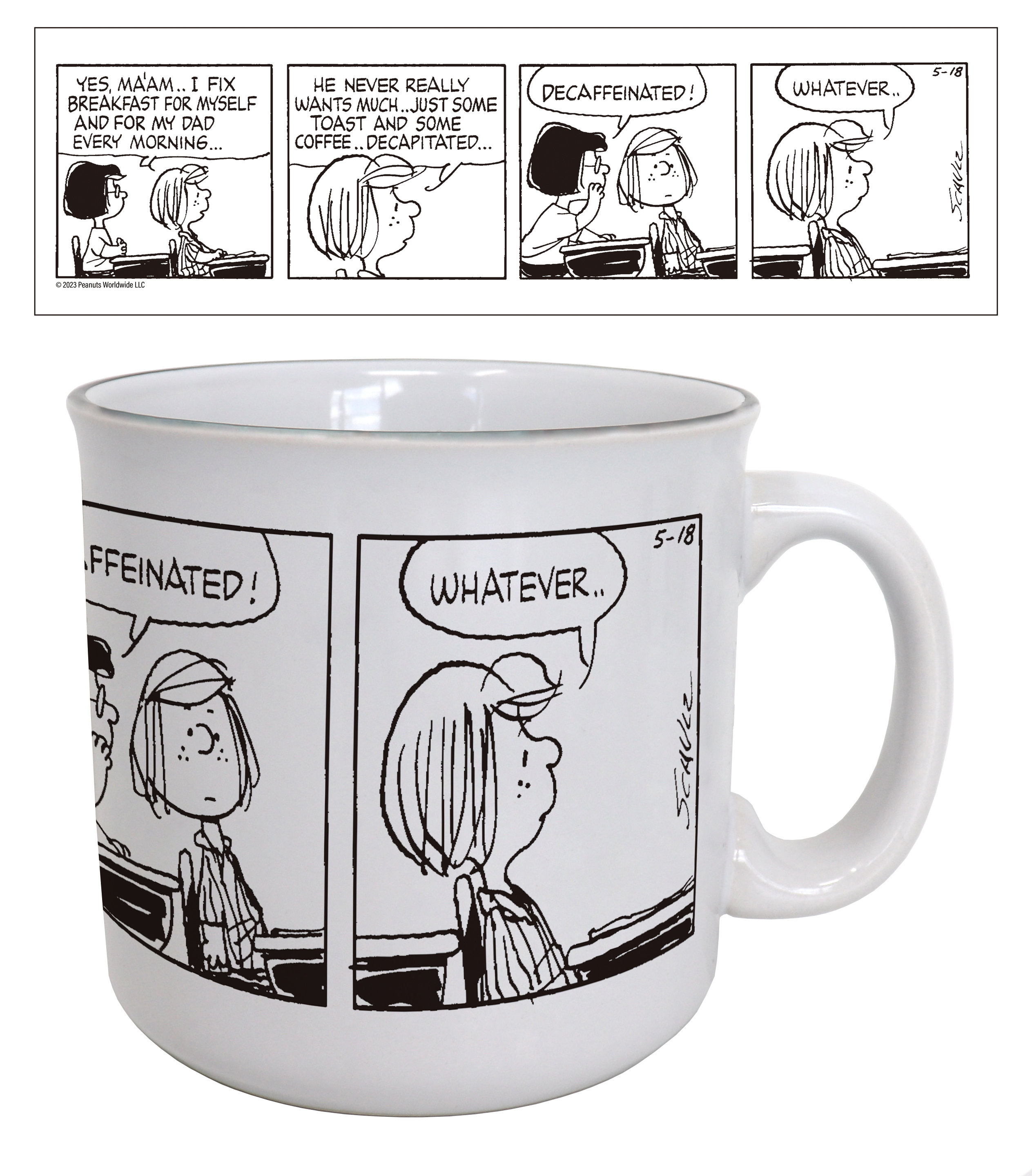 Pyramid America Peanuts - Peppermint Patty-Dec 20oz. Camper Mug | Wayfair