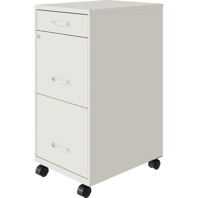 Hokku Designs Box/File/File Mobile White File Cabinet, 3 Drawer, Glide ...