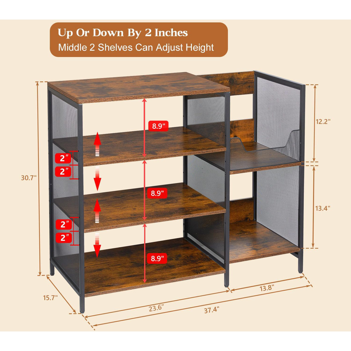 CHUANGWENYI Large Professional Record Player Stand Table With Record ...