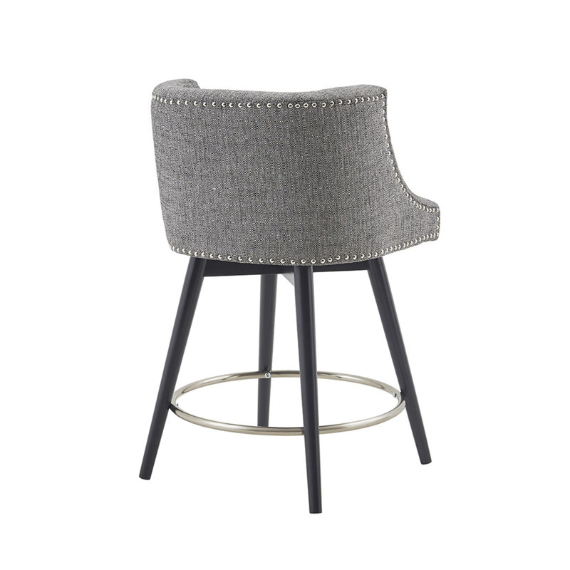 Greyleigh™ Hartlepool Swivel Nailhead Counter Stool & Reviews | Wayfair