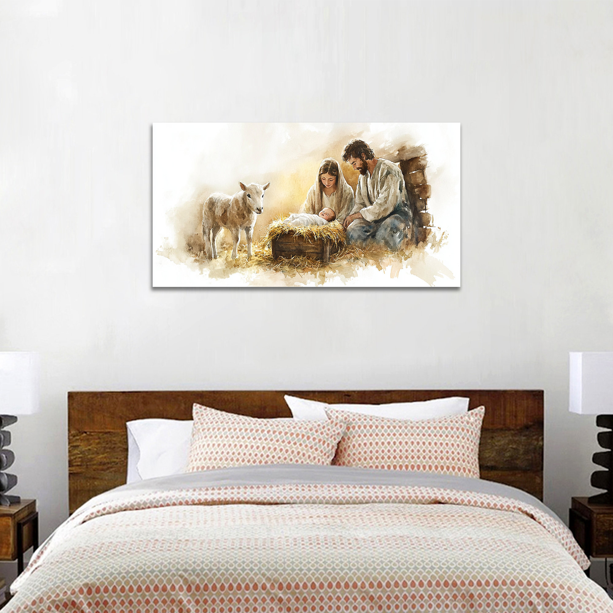 The Holiday Aisle® Large Nativity Canvas Wall Art - O Holy Night ...