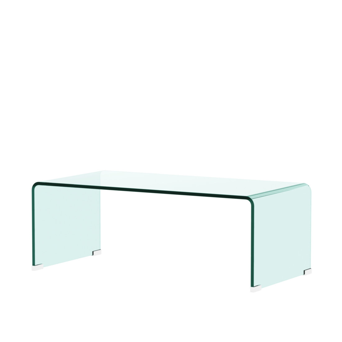 Ivy Bronx Whole Tempered Glass Coffee Table Clear Table Transparent ...