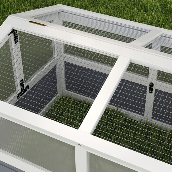 Bottomless Tortoise Enclosure PawHut Outdoor Tortoise Habitat - Wooden ...