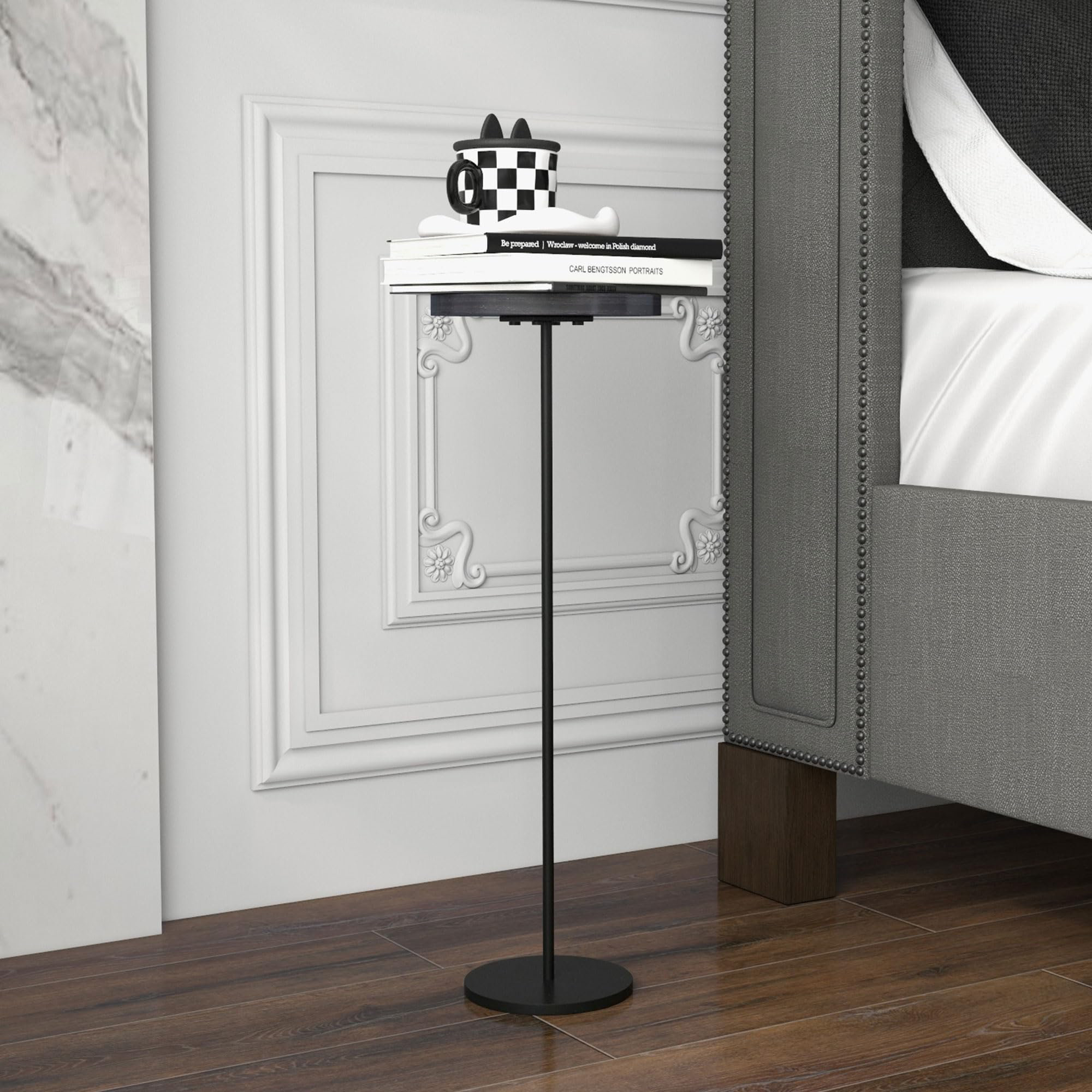 Ebern Designs Drink Table, Round Pedestal Table With Weighted Base ...