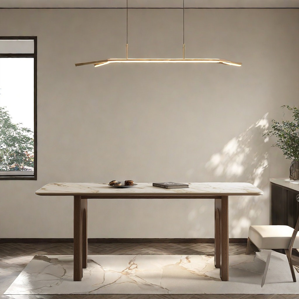 A Bestiary Living Solid wood rock board fashion durable dining table ...